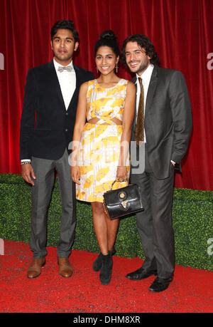(L-R) Himesh Patel, Meryl Fernandes and Marc Elliot arriving for the ...