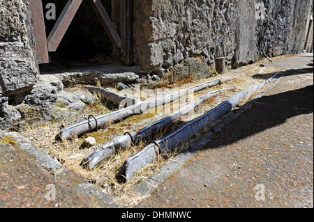 old roman water pipe in the house of theseus roman villa at paphos ...