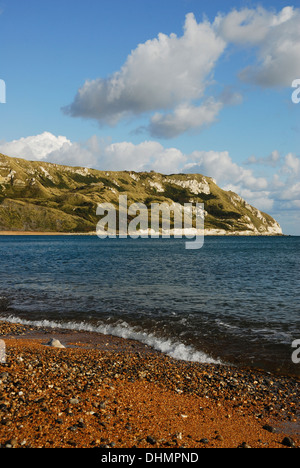 A view of Ringstead Bay and White Nothe on the Jurassic Coast Dorset UK ...