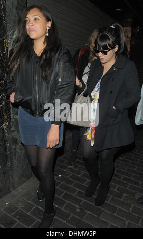 Lily Allen and Miquita Oliver arriving at the Box club at 3am. London ...
