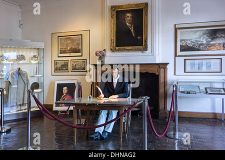 Arthur Wellesley, commander of allied armies in his headquarters during ...