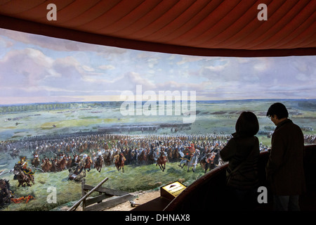 Panorama, museum showing 360° fresco of 1815 battlefield scenes of ...