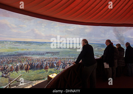 Panorama, museum showing 360° fresco of 1815 battlefield scenes of ...