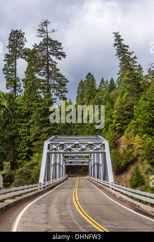 Bridge over South Fork Eel River on SR 1 near Leggett, California ...