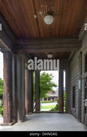 Greek Revival style Scotia Museum, built in 1920 as a bank, in Scotia ...