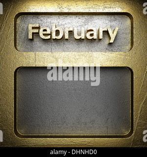 february 2 golden sign Stock Photo - Alamy