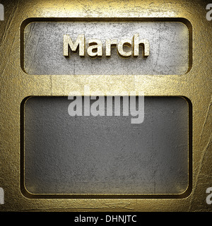 march 4 golden sign Stock Photo - Alamy