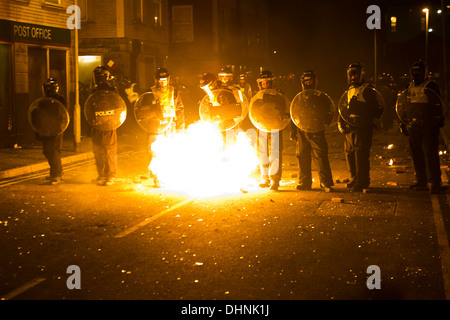 Public order, or riot, training takes place under realistic conditions ...