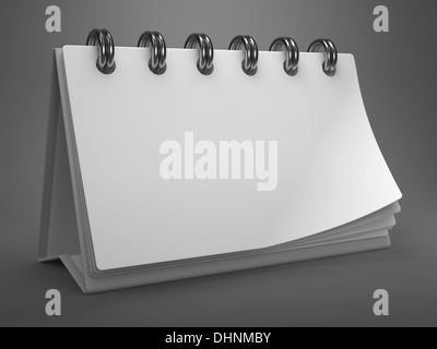 Blank White Desktop Calendar Stock Photo - Alamy