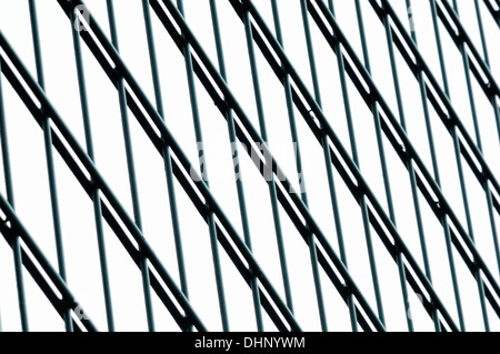 Double-rod wire mesh fence - a fence protects a construction site from ...