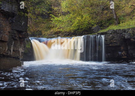 Kisdon Force Upper Swaledale near Keld on the Pennine Way Yorkshire ...