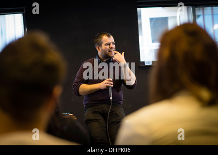 ED HOLDEN aka Mr PHORMULA running a 'Beatbox' workshop to BTEC ...