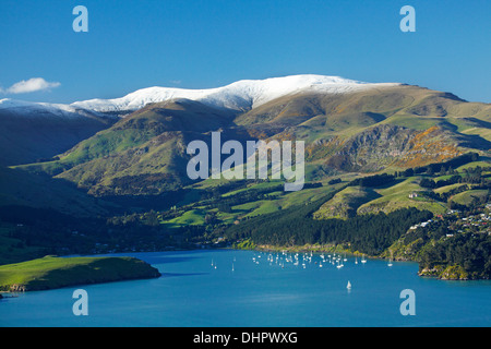 Diamond Harbour , Banks Peninsula on New Zealands South Island. There ...