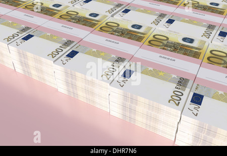Packets of 200 Euro bills Stock Photo - Alamy