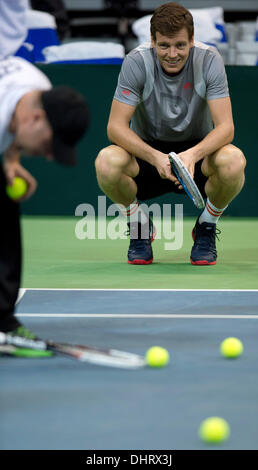 Beograd, Serbia. 14th November 2013. Czech tennis player Tomas Berdych ...