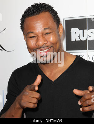 Shane Mosley, Sugar Ray Leonard, Shane Mosley Junior and Leon Spinks ...