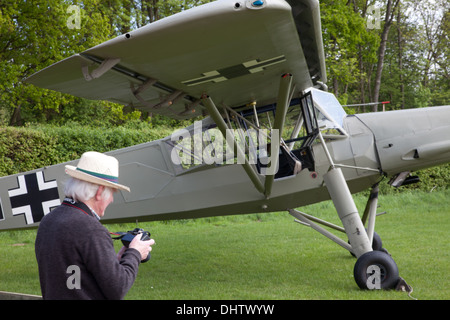 Fiesler Storch WW2 german luftwaffe aircraft at a Shuttleworth ...