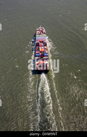 rotterdam north sea aerial Netherlands holland panorama from airplane ...