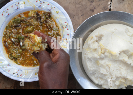 African meal, Lome, Togo, West Africa, Africa Stock Photo - Alamy