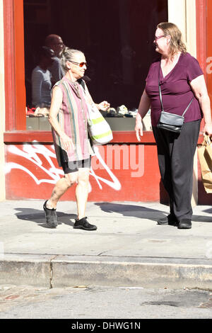 Julie Patz mother of murdered schoolboy Etan Patz, leaving her home in ...