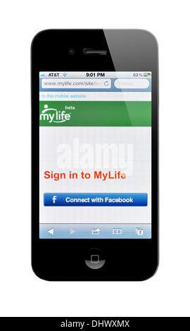 iPhone screen showing MyLife people search website Stock Photo - Alamy