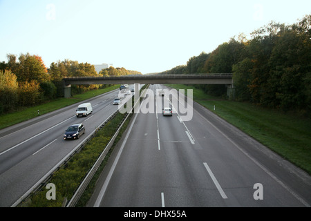 A Stretch Of Motorway In Germany Stock Photo - Alamy