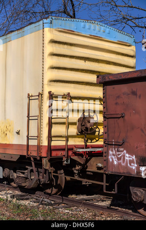 Railroad tracks and side spur in the Smoky Mountains near Dillsboro and ...