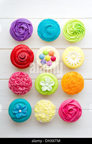 Selection of colorful cupcakes Stock Photo - Alamy