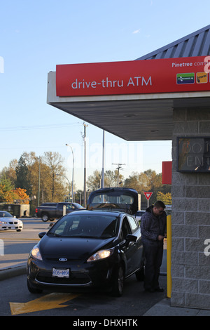 A Drive Through ATM cash machine in bank, Vermont, USA Stock Photo - Alamy