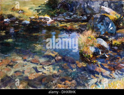 Alpine Pool by John Singer Sargent - 1907 Watercolor of Mountain Stream ...