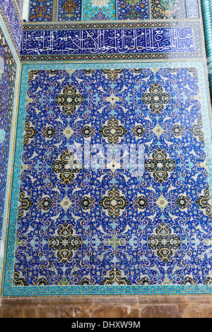 detail of tilework, the Masjid-i Shah, Isfahan, Iran Stock Photo - Alamy