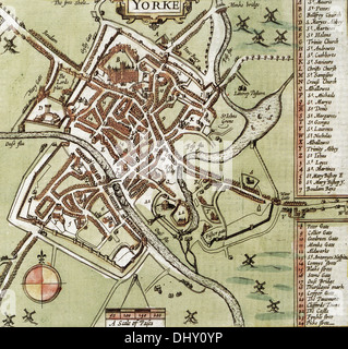 A map of York england Stock Photo - Alamy