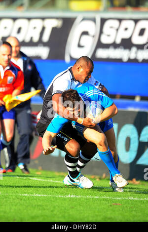 Cremona, Italy. 16th Nov, 2013. Valerio Bernabò wins the lineout ball ...