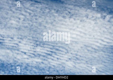 Cirrocumulus clouds and cirrus radiatus Stock Photo - Alamy