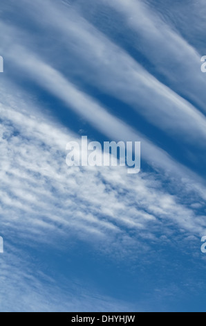 Cirrocumulus clouds and cirrus radiatus Stock Photo - Alamy