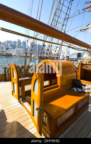Deck of the James Craig Tall Ship, Sydney, Australia Stock Photo - Alamy