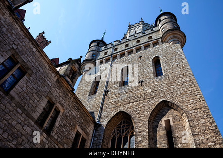 View of Marienburg Castle, a Gothic revival castle in Lower Saxony ...