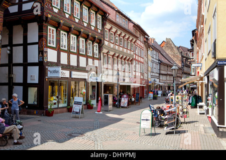 Einbeck: Old Town, half-timbered houses, square Marktplatz, church ...