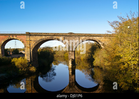The rail viaduct over the River Tees at Yarm,England,UK Stock Photo - Alamy