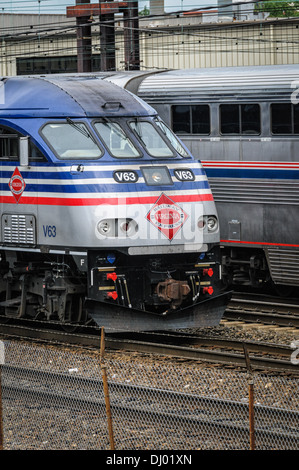VRE MP36PH-3C Locomotive No 63 outside Union Station, Washington, DC Stock Photo - Alamy