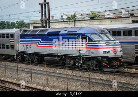 VRE MP36PH-3C Locomotive No 63 outside Union Station, Washington, DC Stock Photo - Alamy