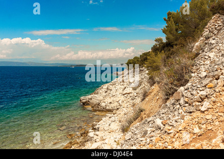 Vaja bay near Racisce on Korcula island, Croatia Stock Photo - Alamy