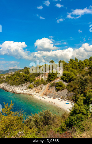 Vaja bay and beach near Racisce on Korcula island, Croatia Stock Photo ...