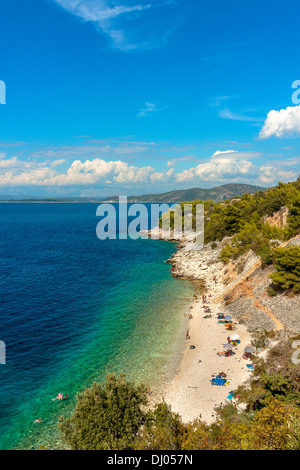 Vaja bay and beach near Racisce on Korcula island, Croatia Stock Photo ...