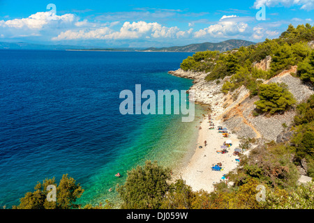 Vaja bay and beach near Racisce on Korcula island, Croatia Stock Photo ...