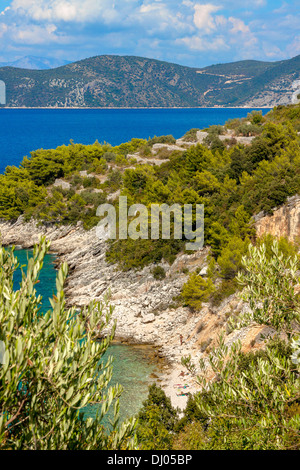 Vaja bay near Racisce on Korcula island, Croatia Stock Photo - Alamy