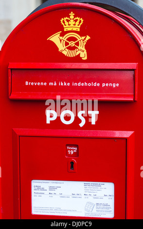 Red Post Boxes Copenhagen Denmark Stock Photo - Alamy