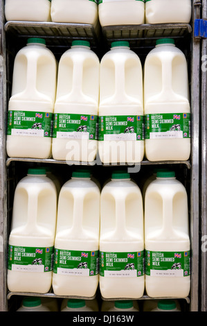 Milk in Aldi supermarket. UK Stock Photo - Alamy