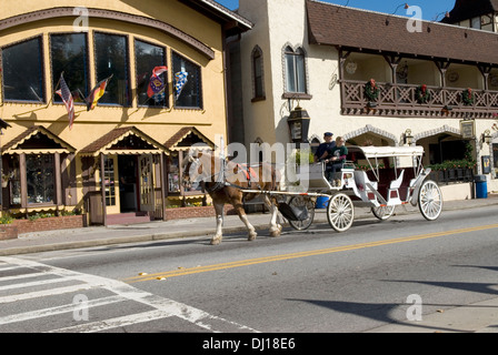 Horse Drawn Carriage Helen Georgia USA Stock Photo - Alamy