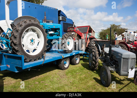 restored vintage grey fordson tractor with steel wheels at the astle ...